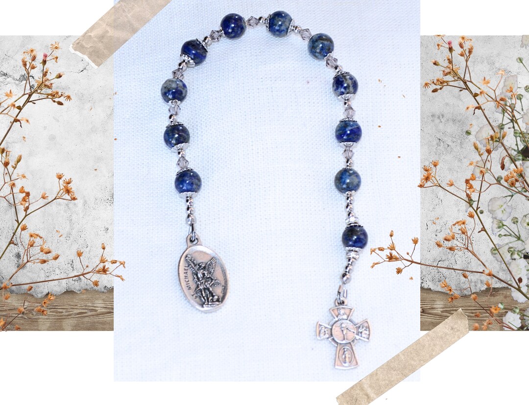 St. Michael, Christopher Chaplet, One Decade Pocket Rosary in Natural ...