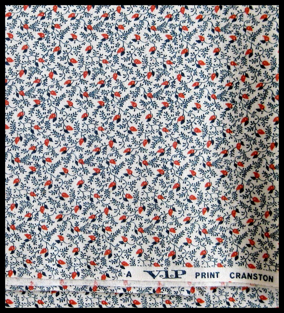 18 X 44 VIP Cranston Print Works Fabric Remnant for Your Crafts/ Tiny ...