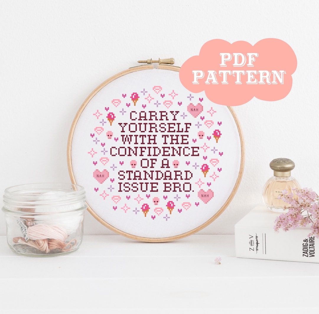 Standard Issue Bro Cross Stitch Pattern (instant Download PDF) - Etsy