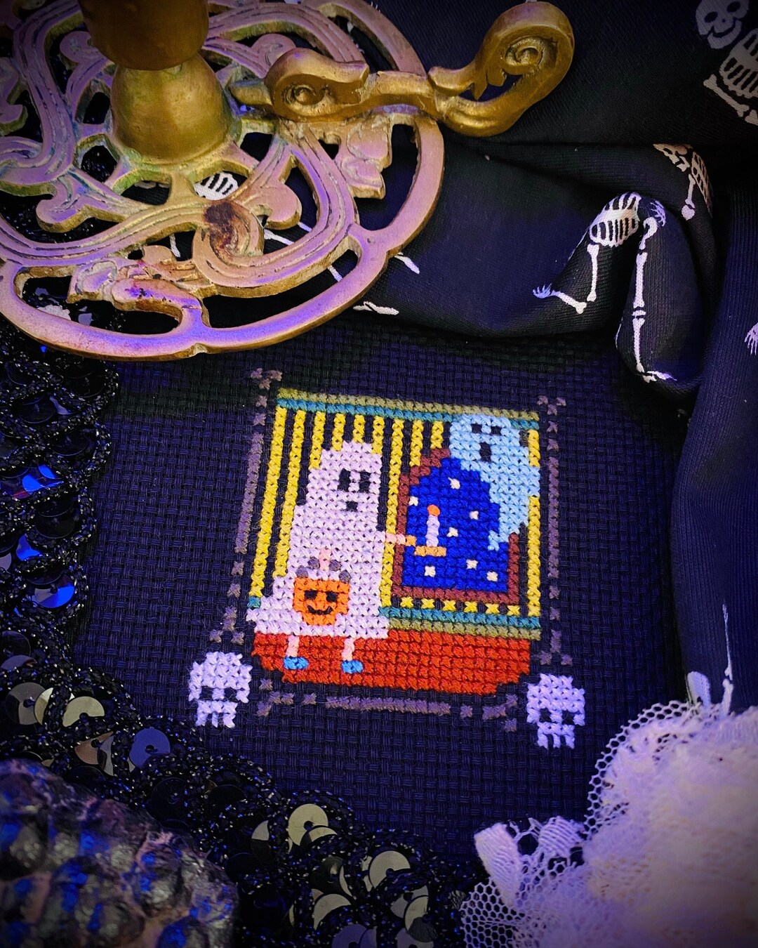 Ghostly Visitor Cross Stitch Pattern - Etsy