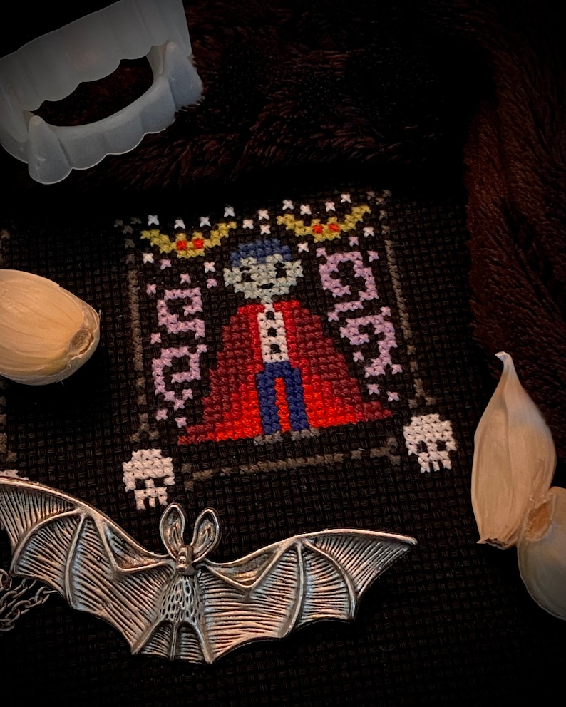 Dracula the Vampire Cross Stitch Pattern - Etsy
