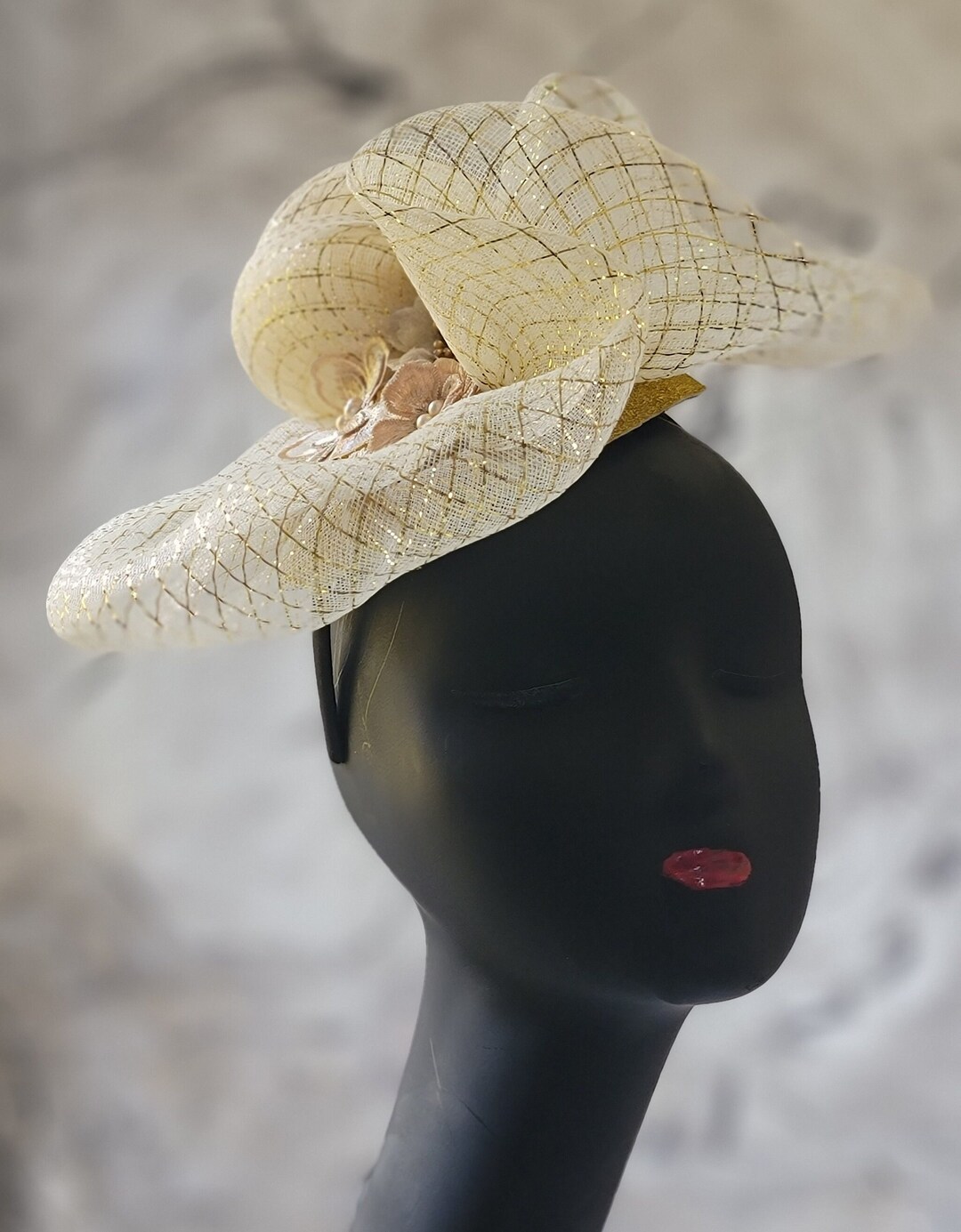 Gold Crinoline Fascinator - Etsy