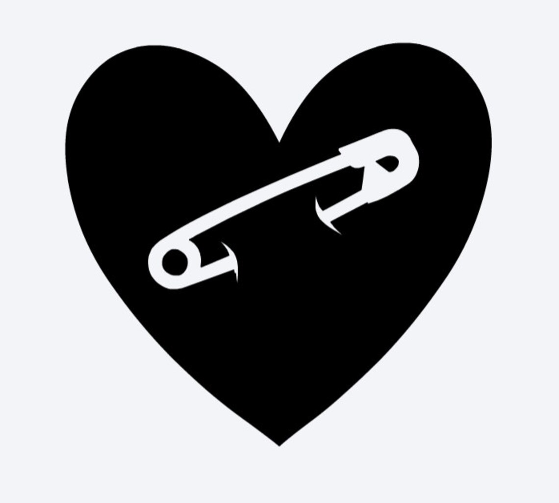 Safety Pin Heart safetypin FREE US SHIPPING | Etsy
