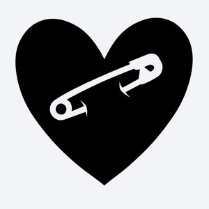 Safety Pin Heart - #safetypin - FREE US SHIPPING - Etsy