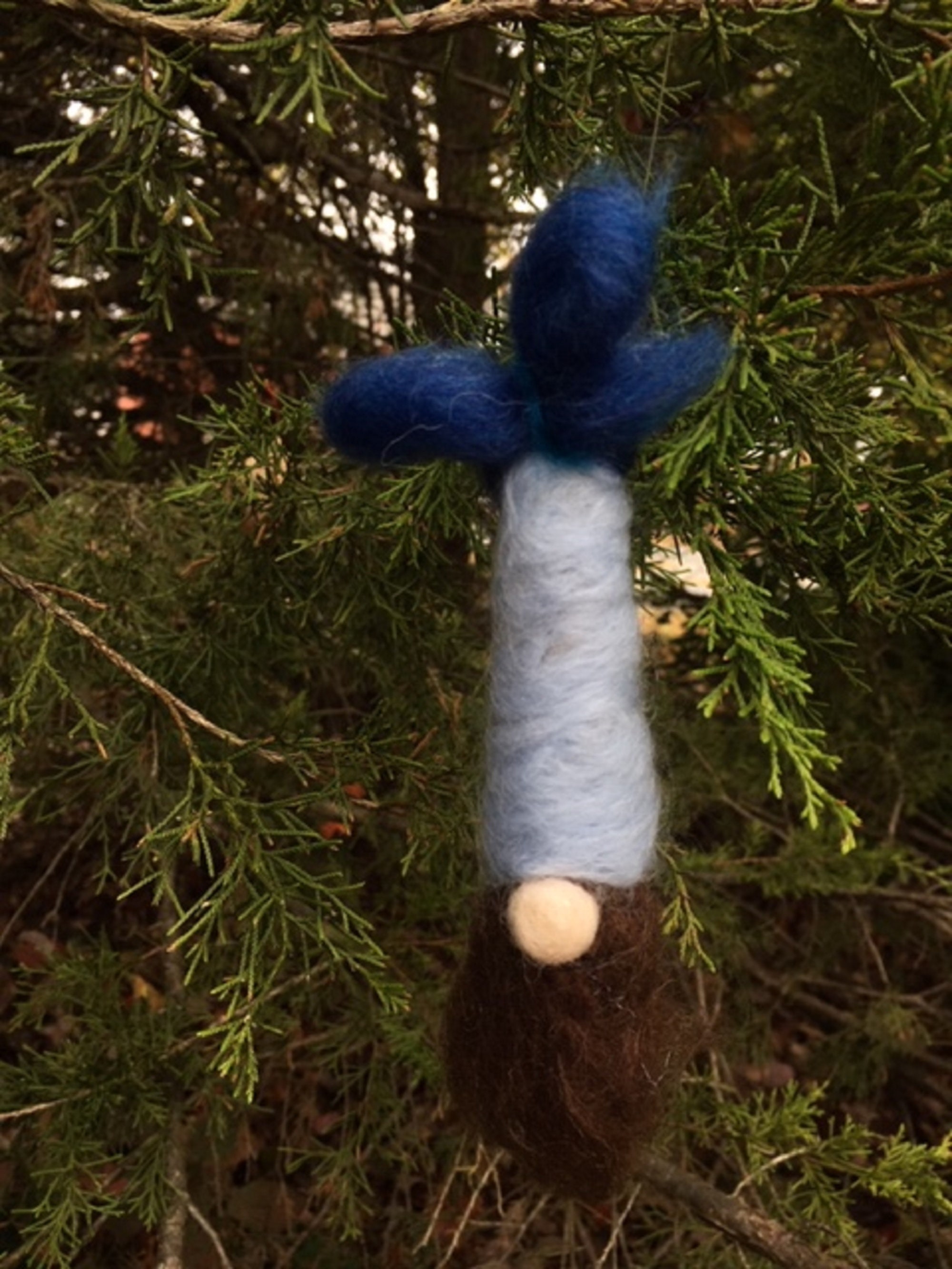 Needle Felted Gnome Ornament Big Bow Christmas Ornament - Etsy UK