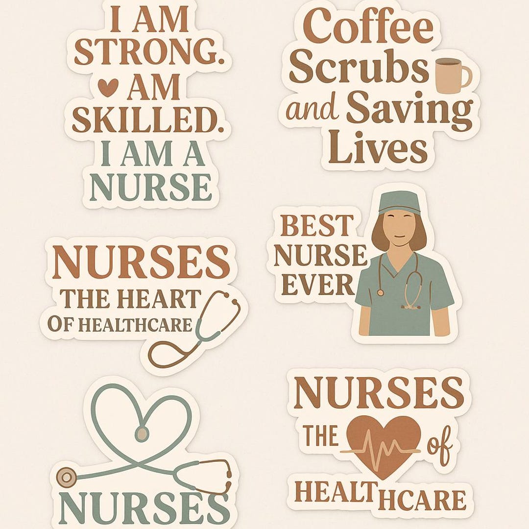 Nurse Sticker Sheet – Cute Medical Stickers for Nurses, Planner ...