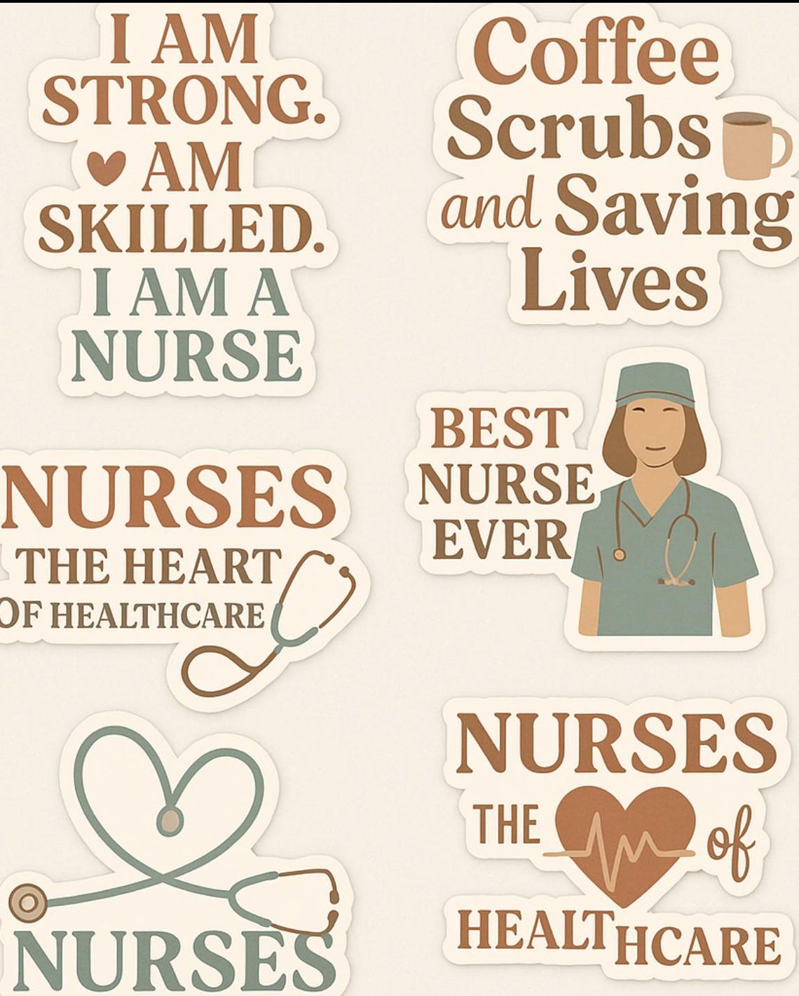 Nurse Sticker Sheet – Cute Medical Stickers for Nurses, Planner ...