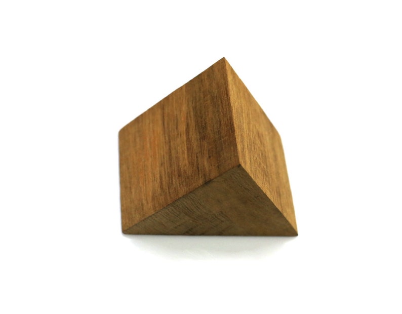 Handcrafted WOOD Triangular Prismtriangle Home Garden - Etsy
