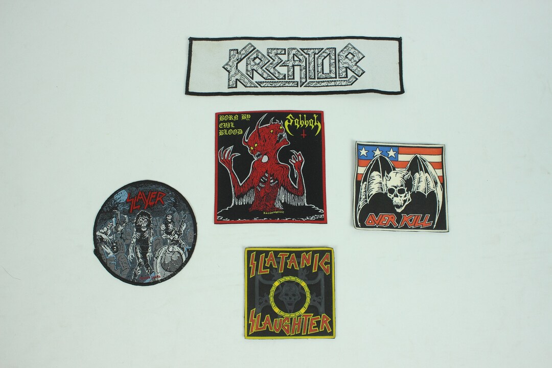 Vintage Thrash Metal Rare Patch Collection 90er 00er, Kreator, Slayer ...