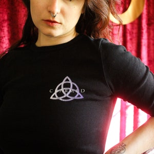Vintage Black CHARMED Crop Shirt, Rare Original Merch 2002, Charmed ...