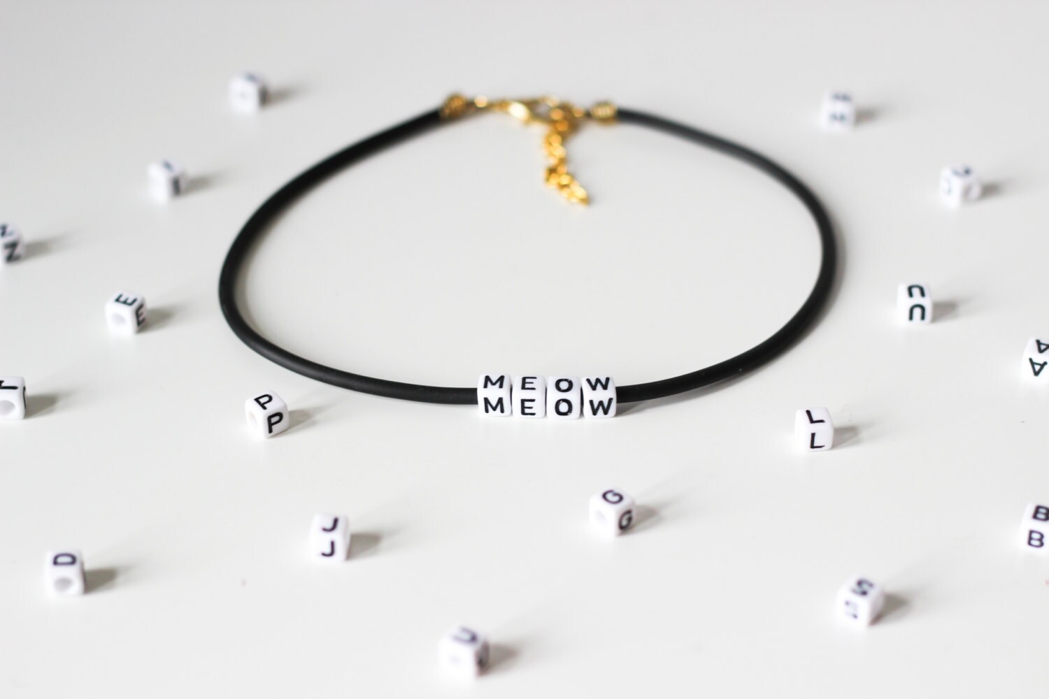 CUSTOM CHOKER Name Word Of Your Choice Individual Necklace | Etsy