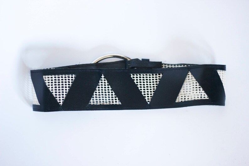 Vintage Belt Triangle Fishnet Transparent Darkblue Blue White - Etsy