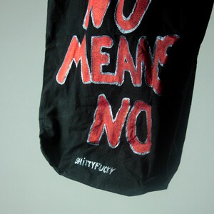 Ecofriendly Tote Bag NO MEANS NO, Feminist Bag, Handpainted Bag, Unique ...