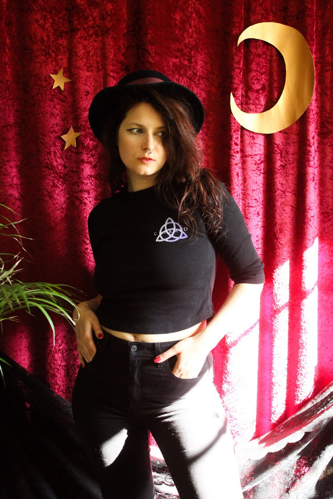 Vintage Black CHARMED Crop Shirt, Rare Original Merch 2002, Charmed ...