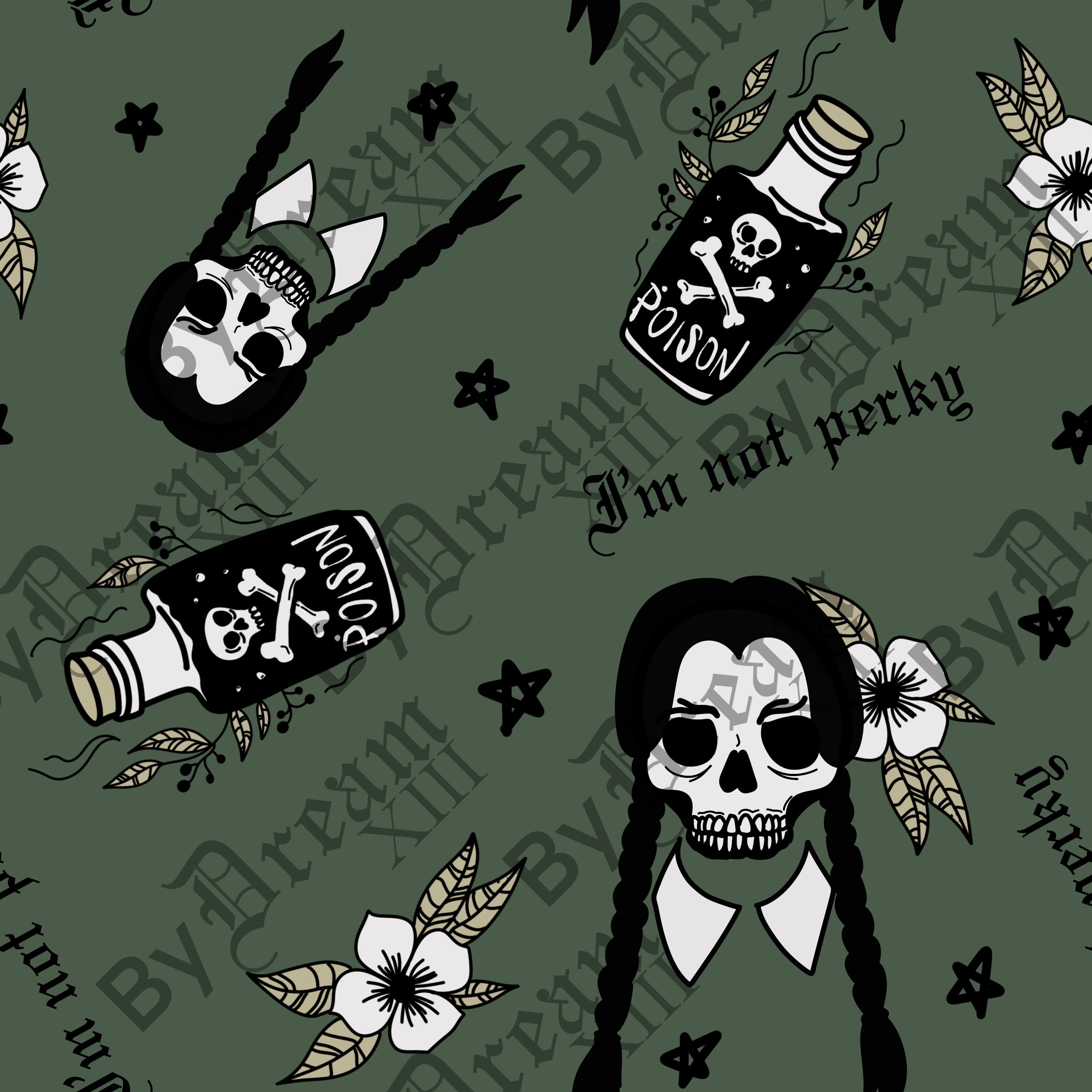 Seamless Pattern Wednesday File Repeating Digital Paper - Etsy