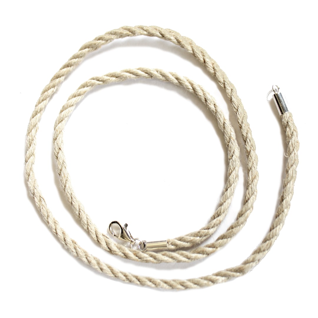 Grey Linen Rope With Sterling Silver Clasp by Amberwood Marta Wlodarska ...