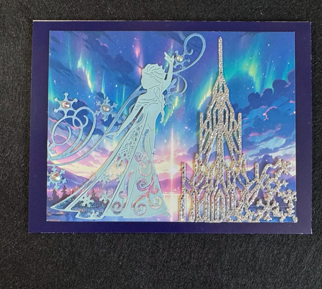 Elsa Frozen Card, Blank Inside - Etsy