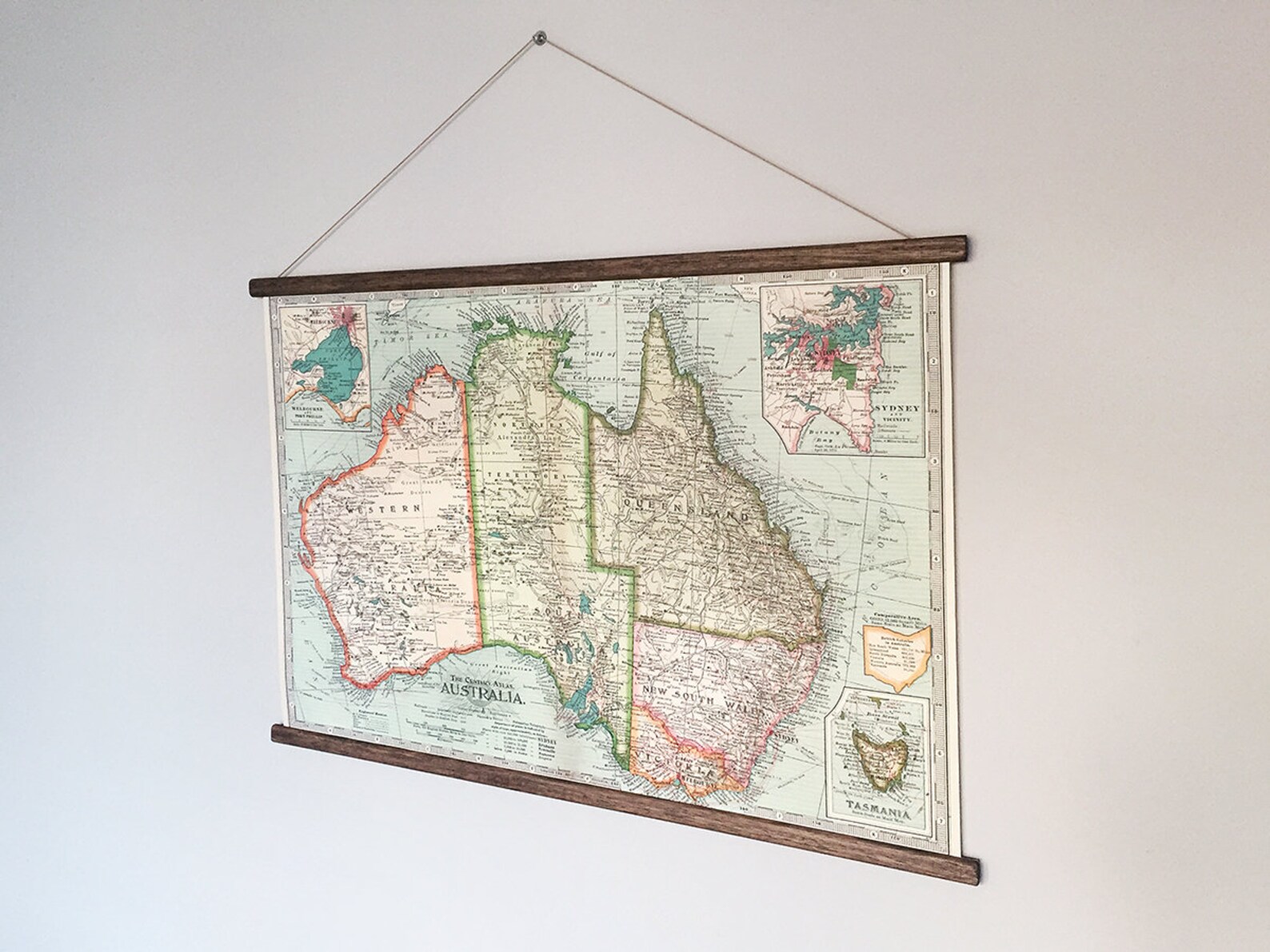 Vintage Australia Map Reproduction | Etsy