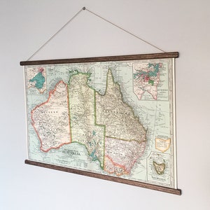 Vintage Australia Map Reproduction - Etsy