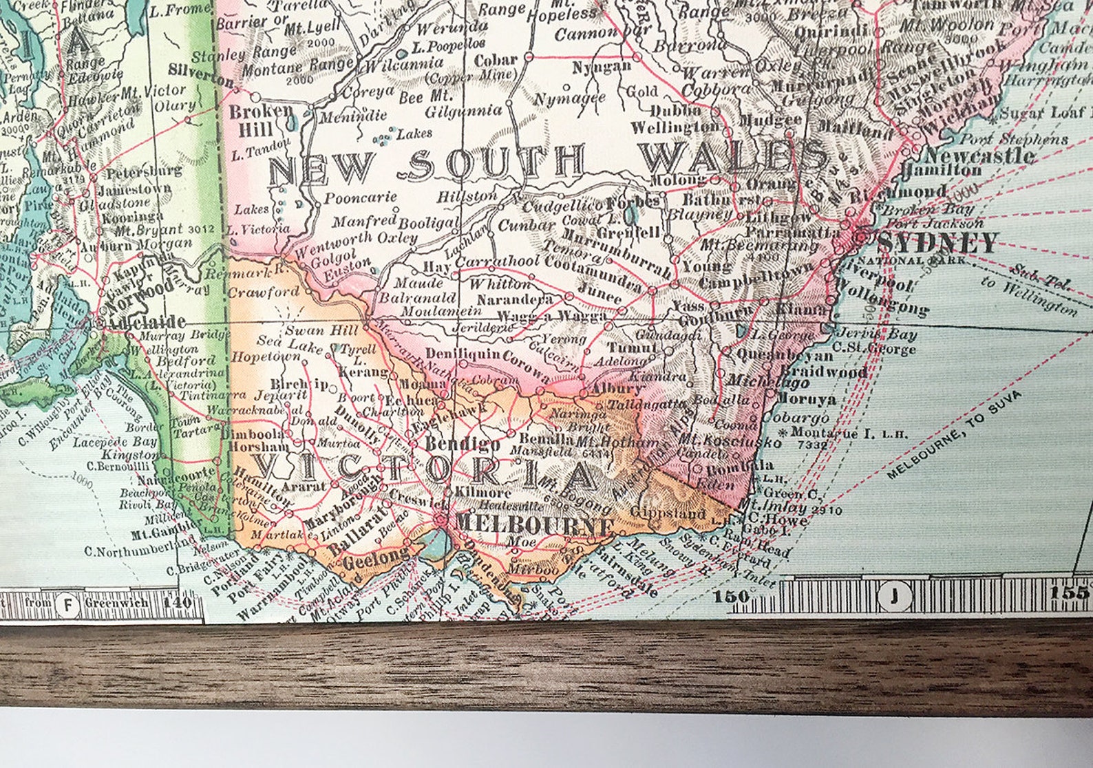 Vintage Australia Map Reproduction | Etsy