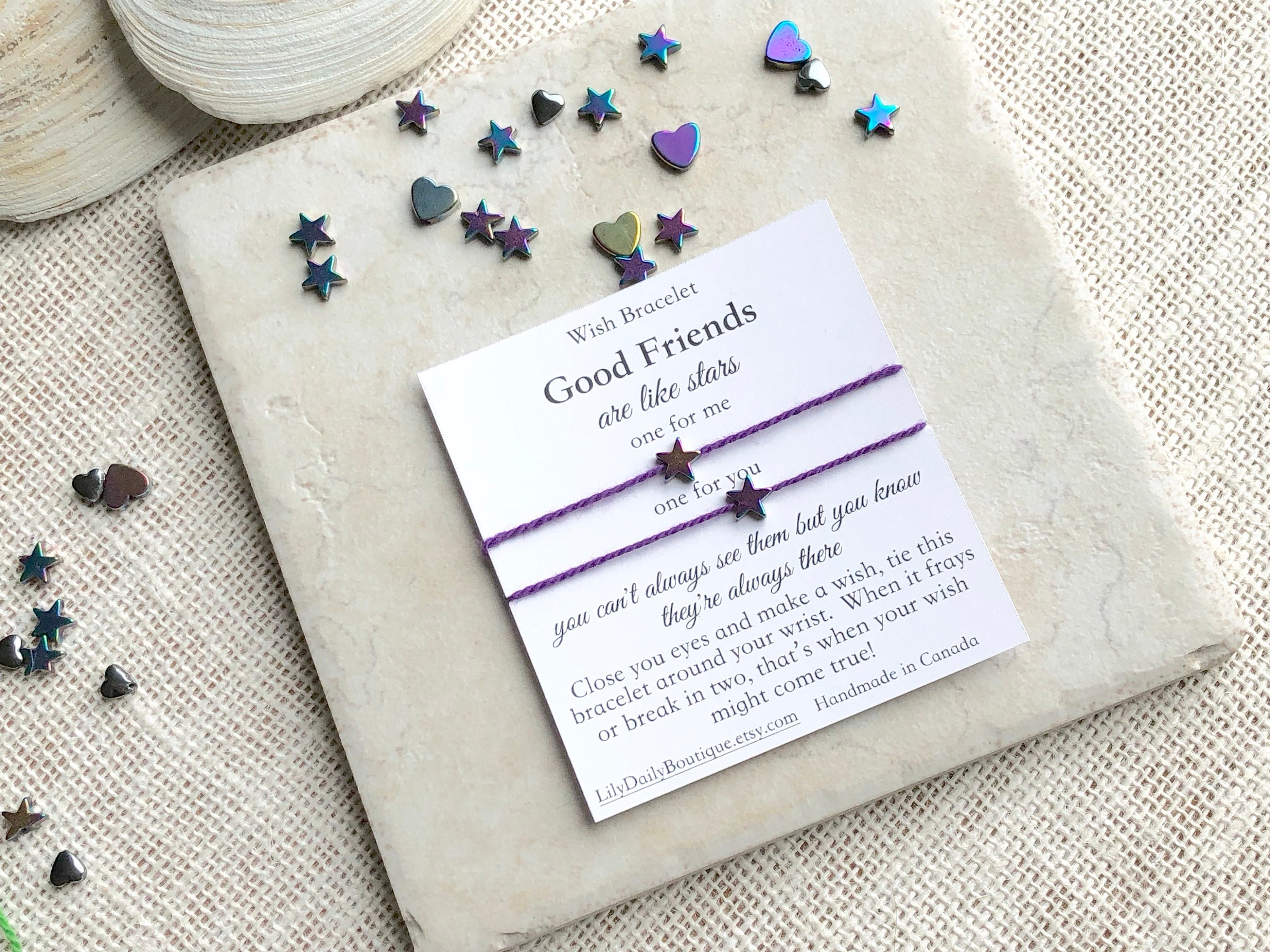 FRIENDS ARE LIKE Stars Best Friend Bracelet For 2 Celestial | Etsy