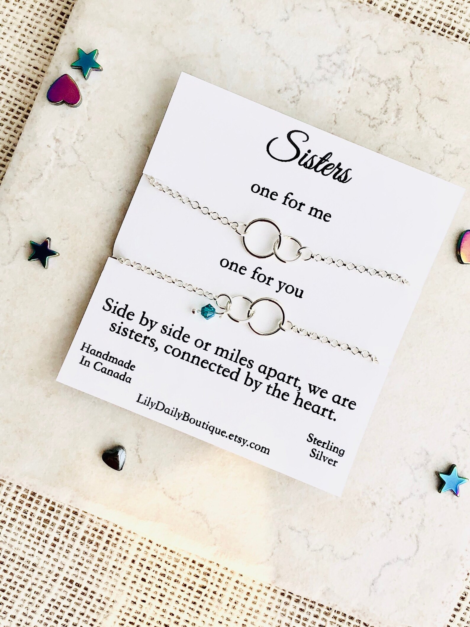 SISTER Bracelets for 2 Matching Best Friend Bracelets Big - Etsy