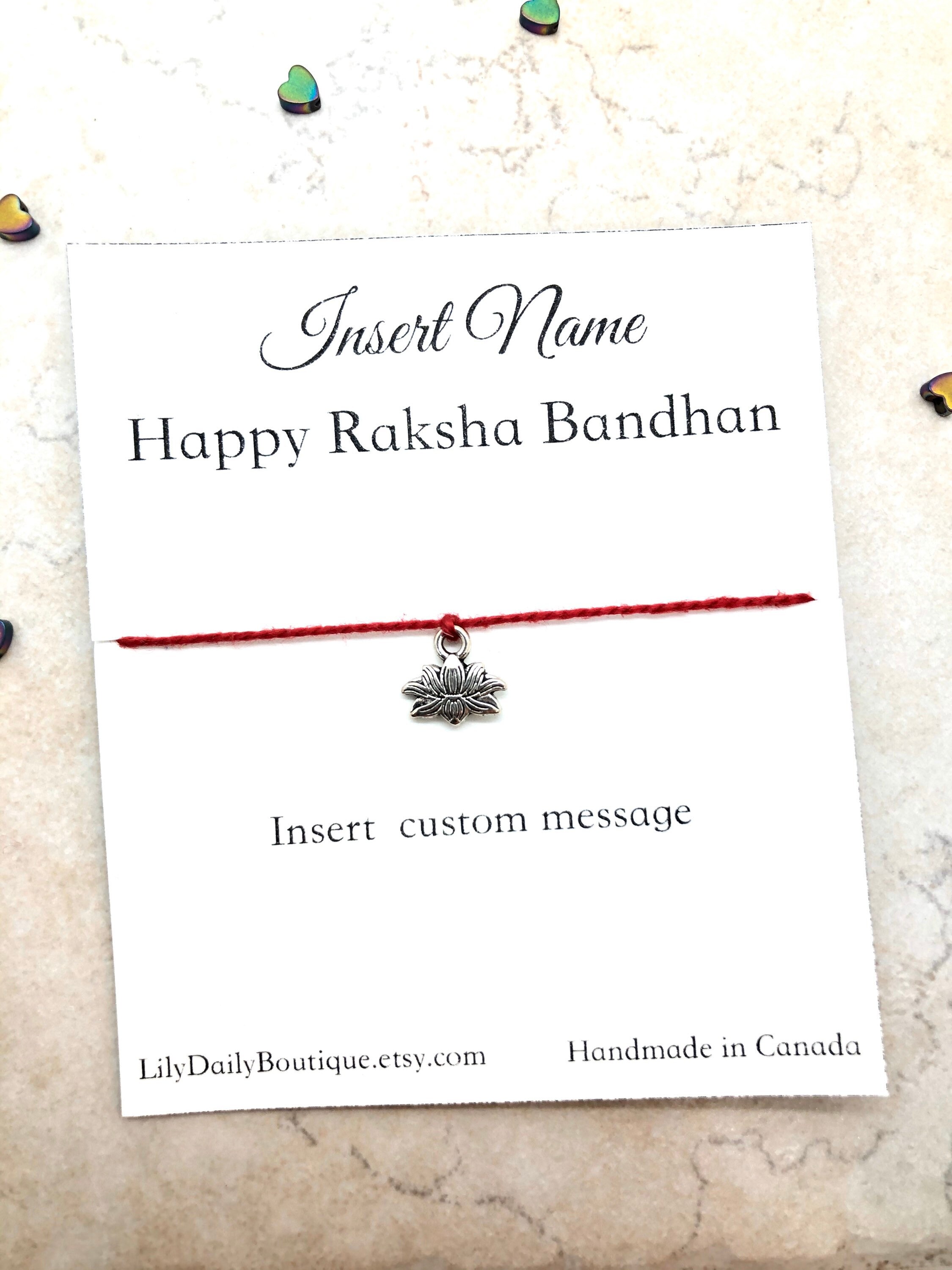 Silver Infinity Rakhi, Personalized RAKHI for Brother, Raksha Bandhan ...