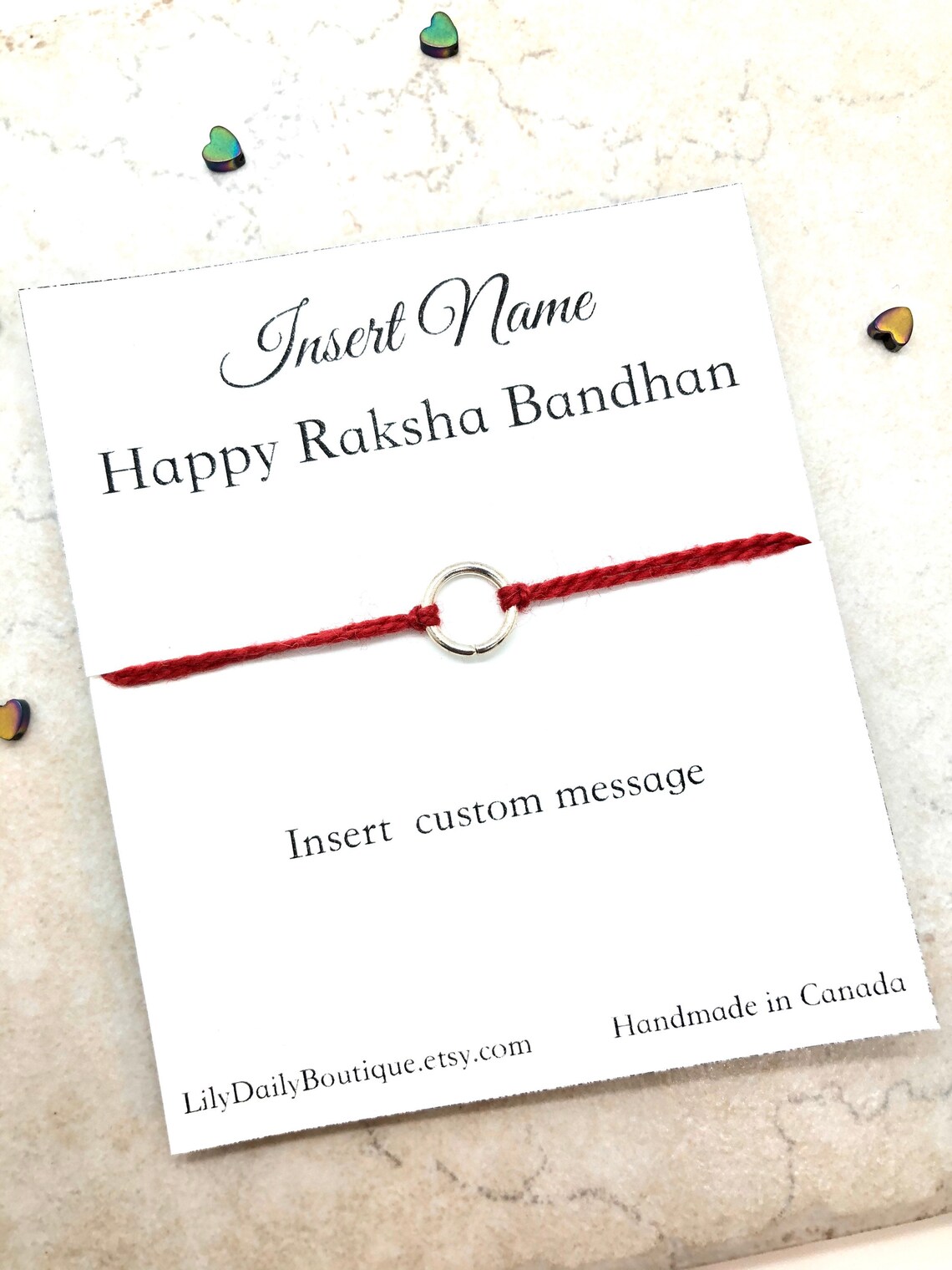 Silver Eternity Ring Rakhi, Raksha Bandhan Cards With Rakhi ...