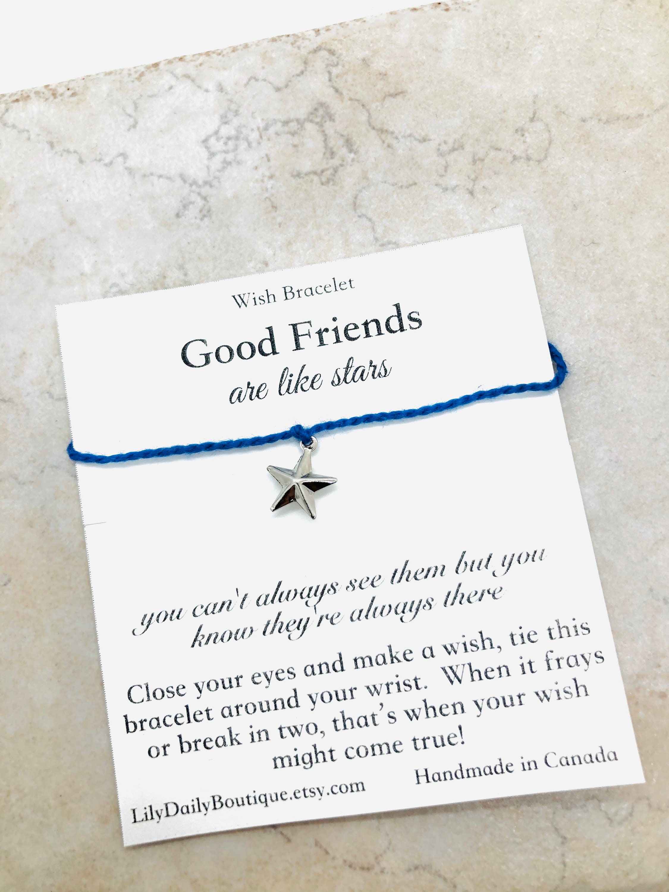 FRIENDS ARE LIKE Stars Best Friend Bracelet, Celestial Jewelry, Bff ...