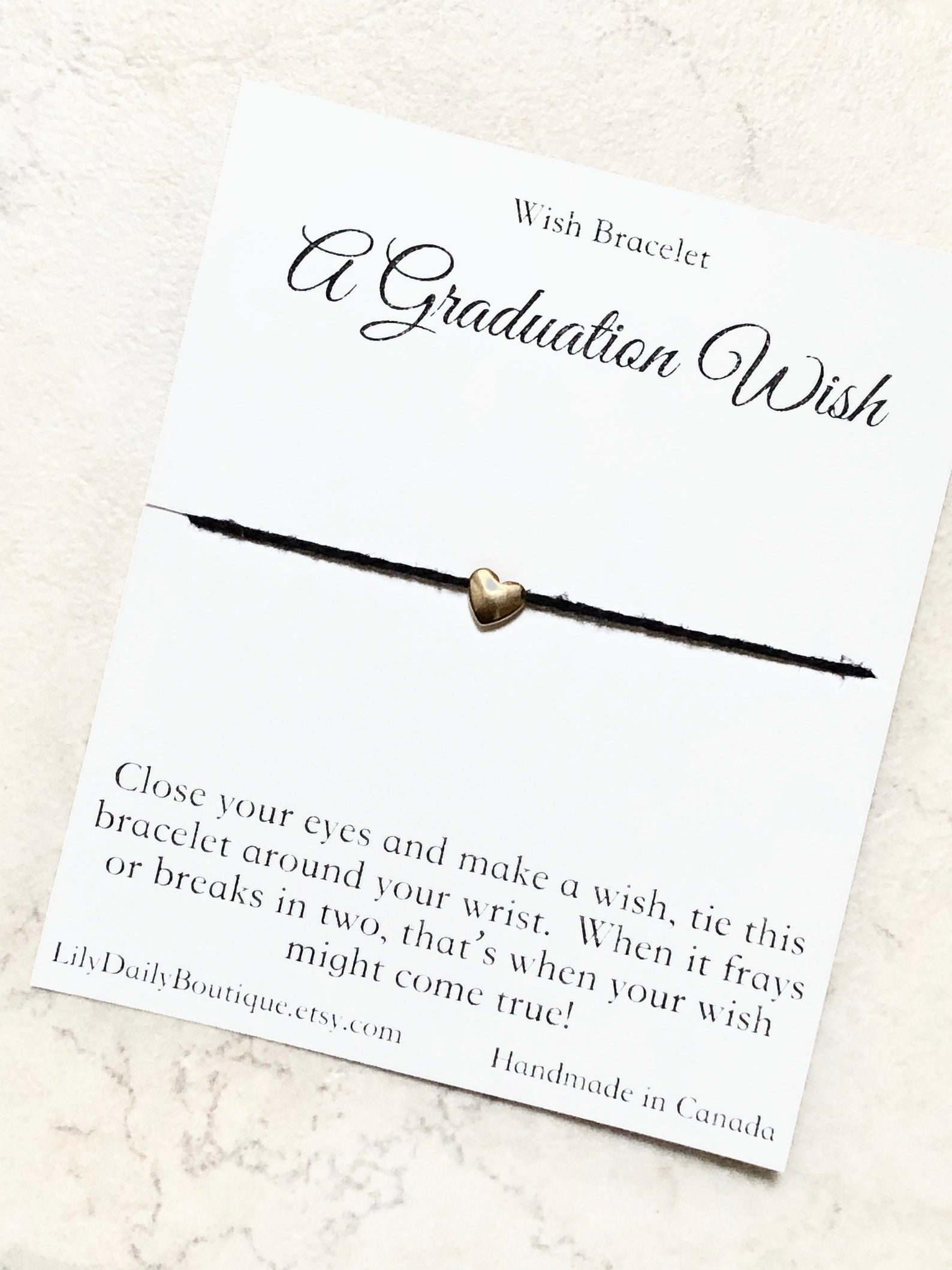 Graduation Wish Bracelet, Adopt a Senior High School Graduation Gift ...