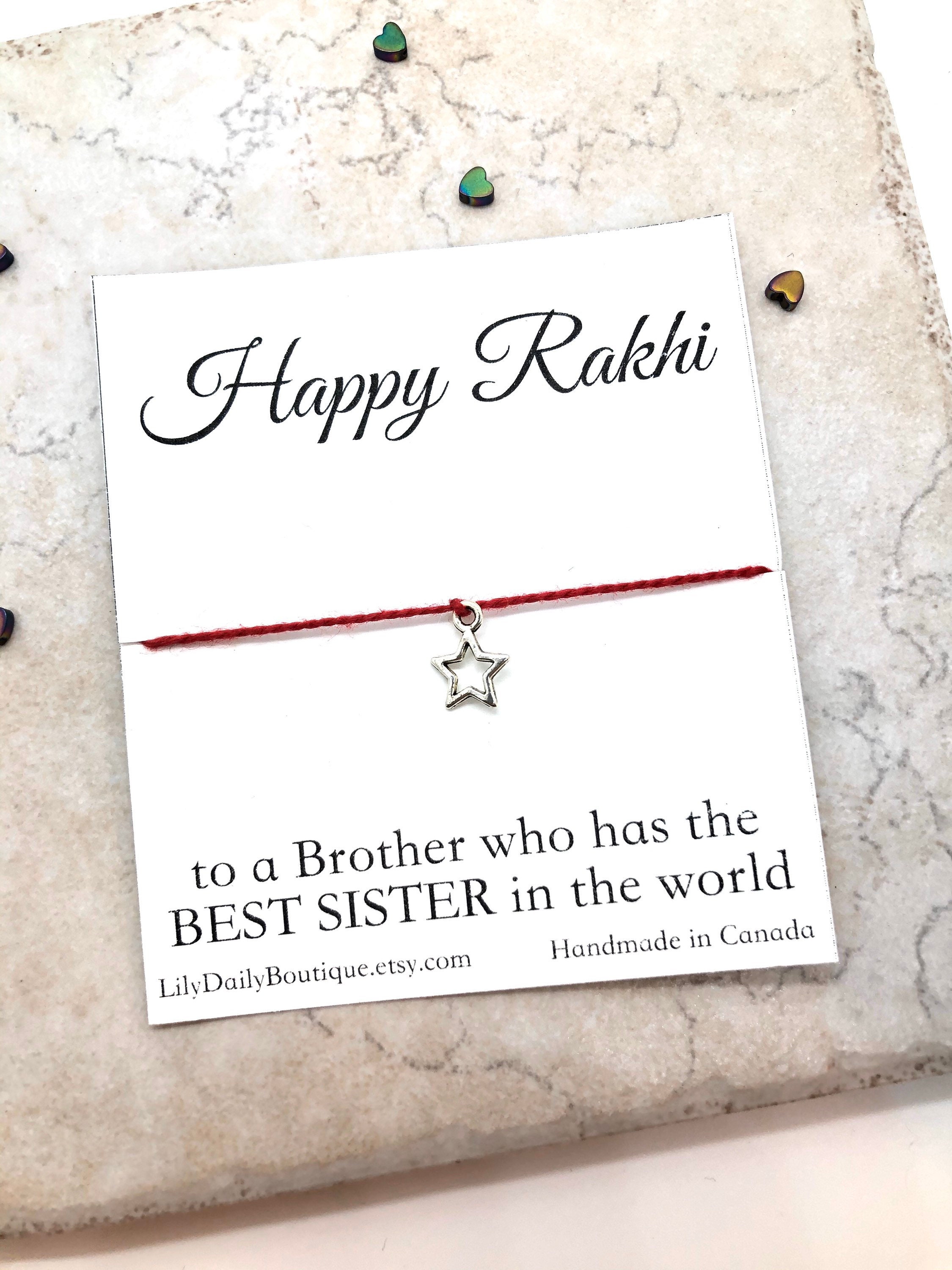 Raksha Bandhan Card PERSONALIZED Rakhi for Brother Rakhi | Etsy Canada