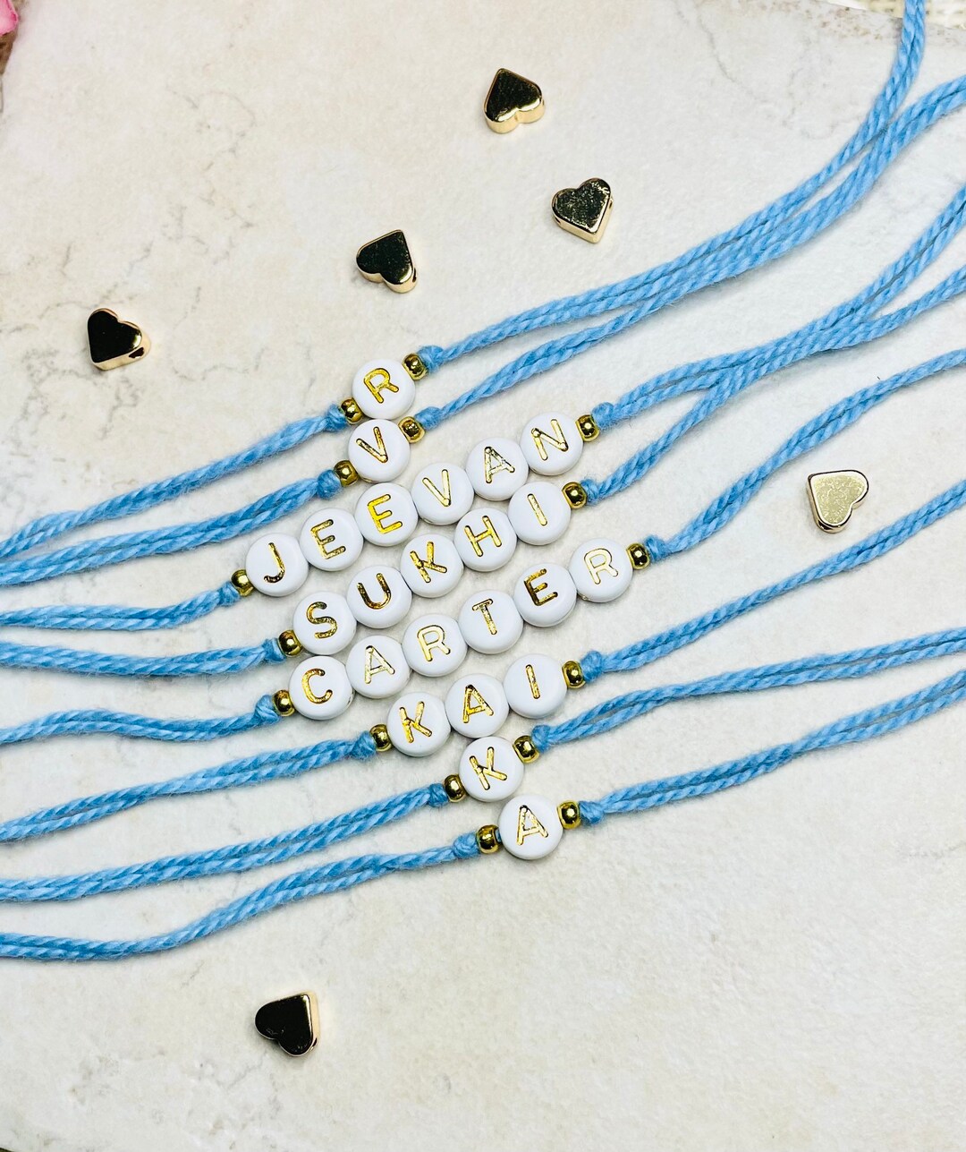 Name Rakhi for Raksha Bandhan, Rakhi Personal Name Beads, Handmade ...