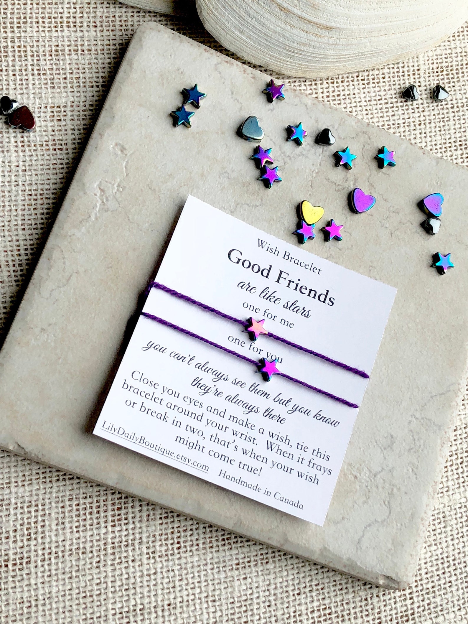 FRIENDS ARE LIKE Stars Best Friend Bracelet For 2 Celestial | Etsy
