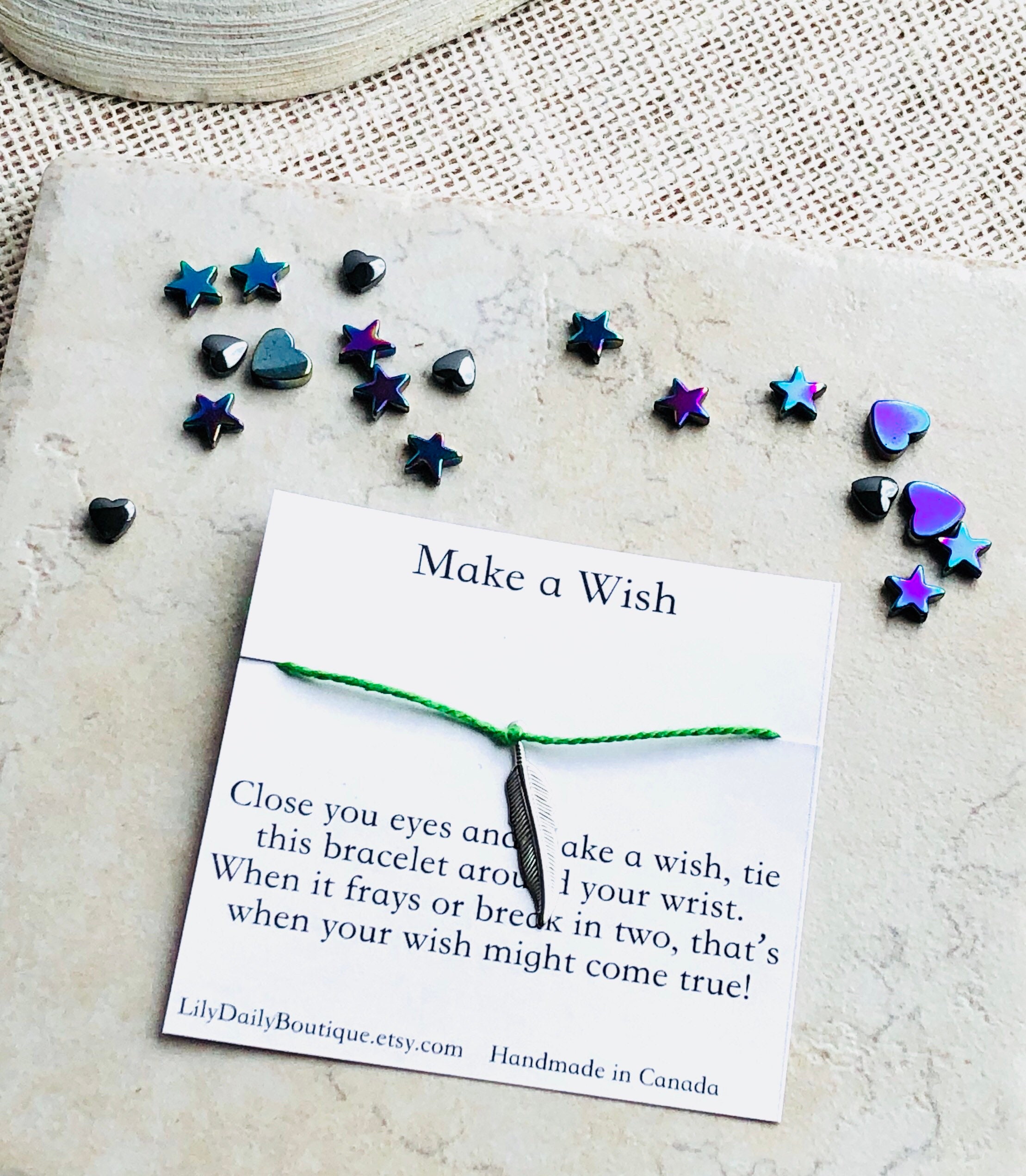 SILVER FEATHER BRACELET Make A Wish Bracelet Birthday Gifts | Etsy