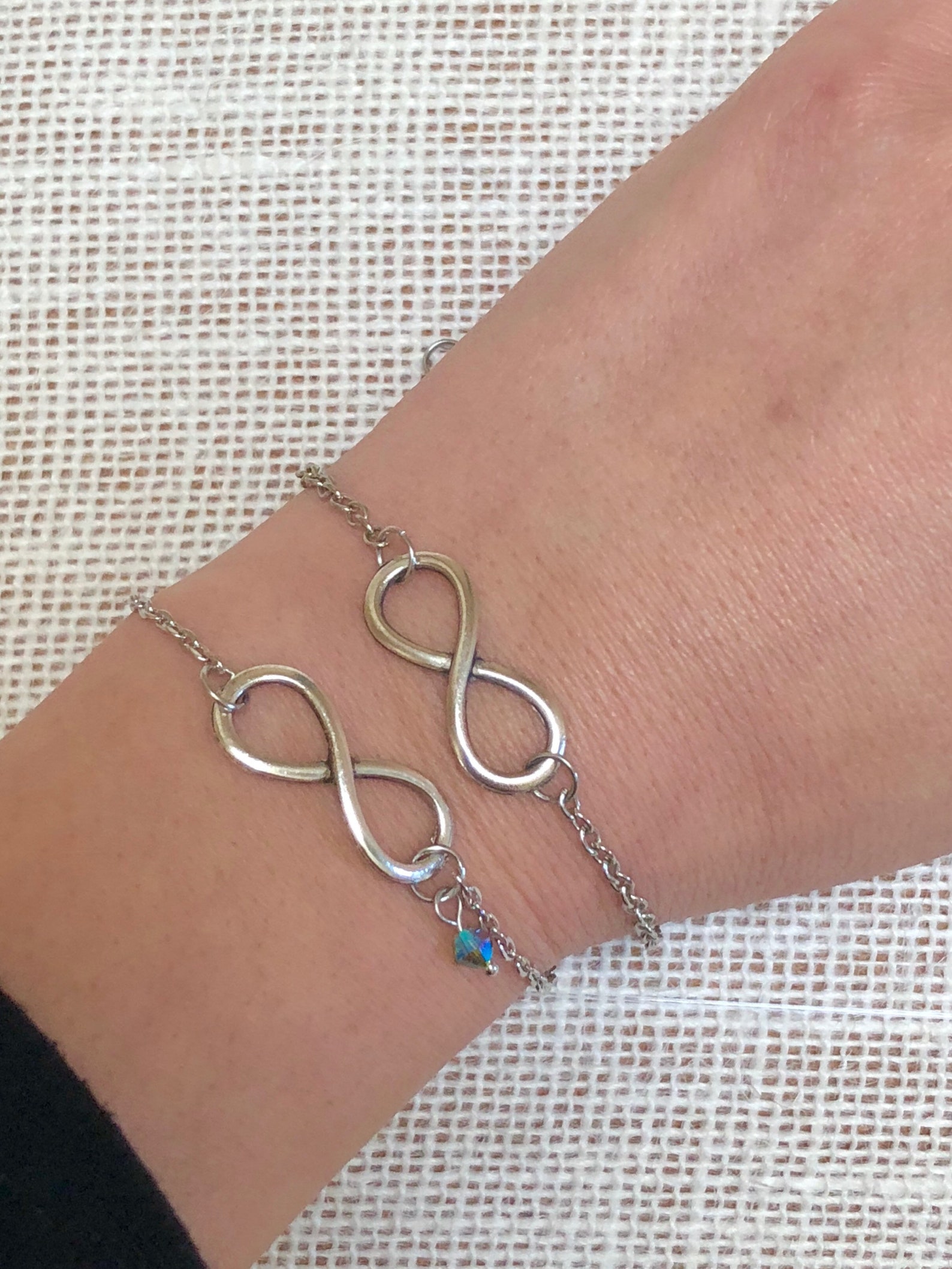Sterling Silver Friendship Necklace for 2, Infinity Necklaces for Women ...