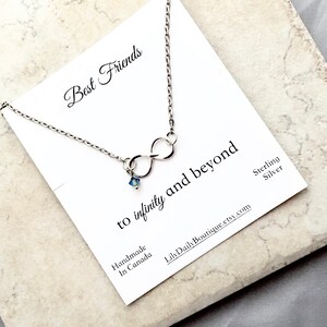 Best Friend Necklace Sterling Silver Infinity Necklaces for Women ...