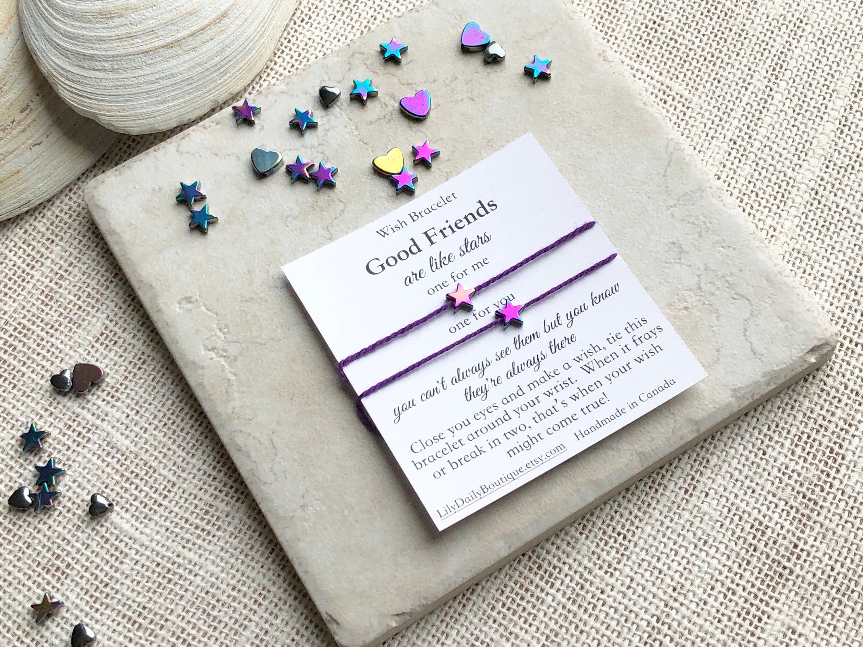 FRIENDS ARE LIKE Stars Best Friend Bracelet For 2 Celestial | Etsy
