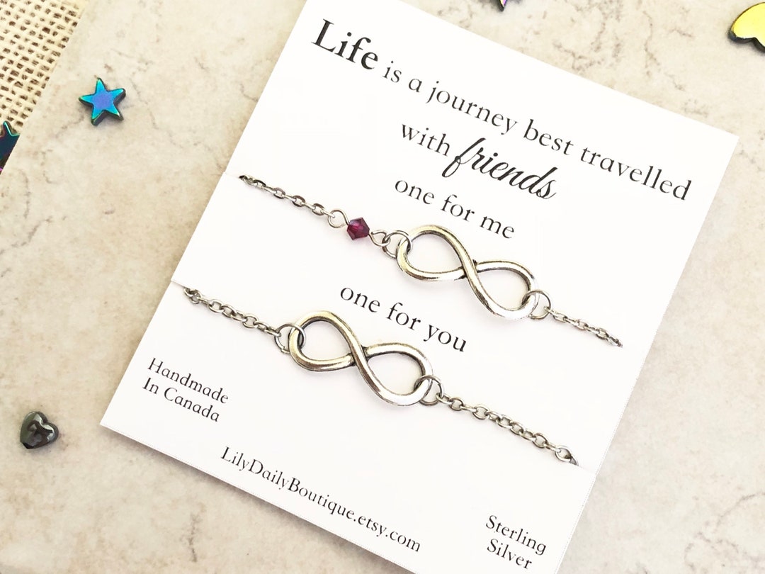Matching BEST Friend Bracelet for 2, Silver Infinity Bracelet ...