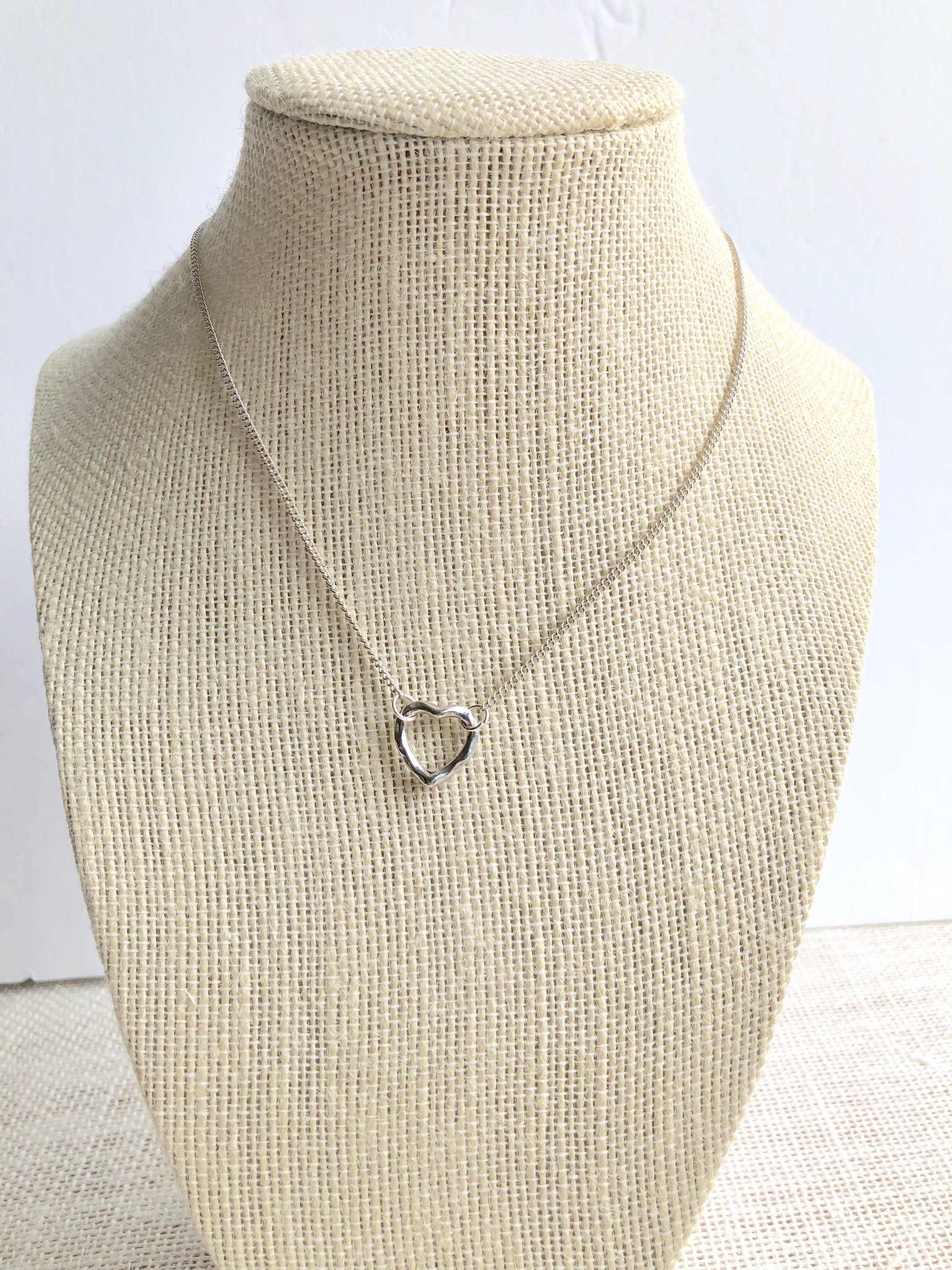 Minimalist Necklace STERLING SILVER Heart Necklace for Women, 13th ...
