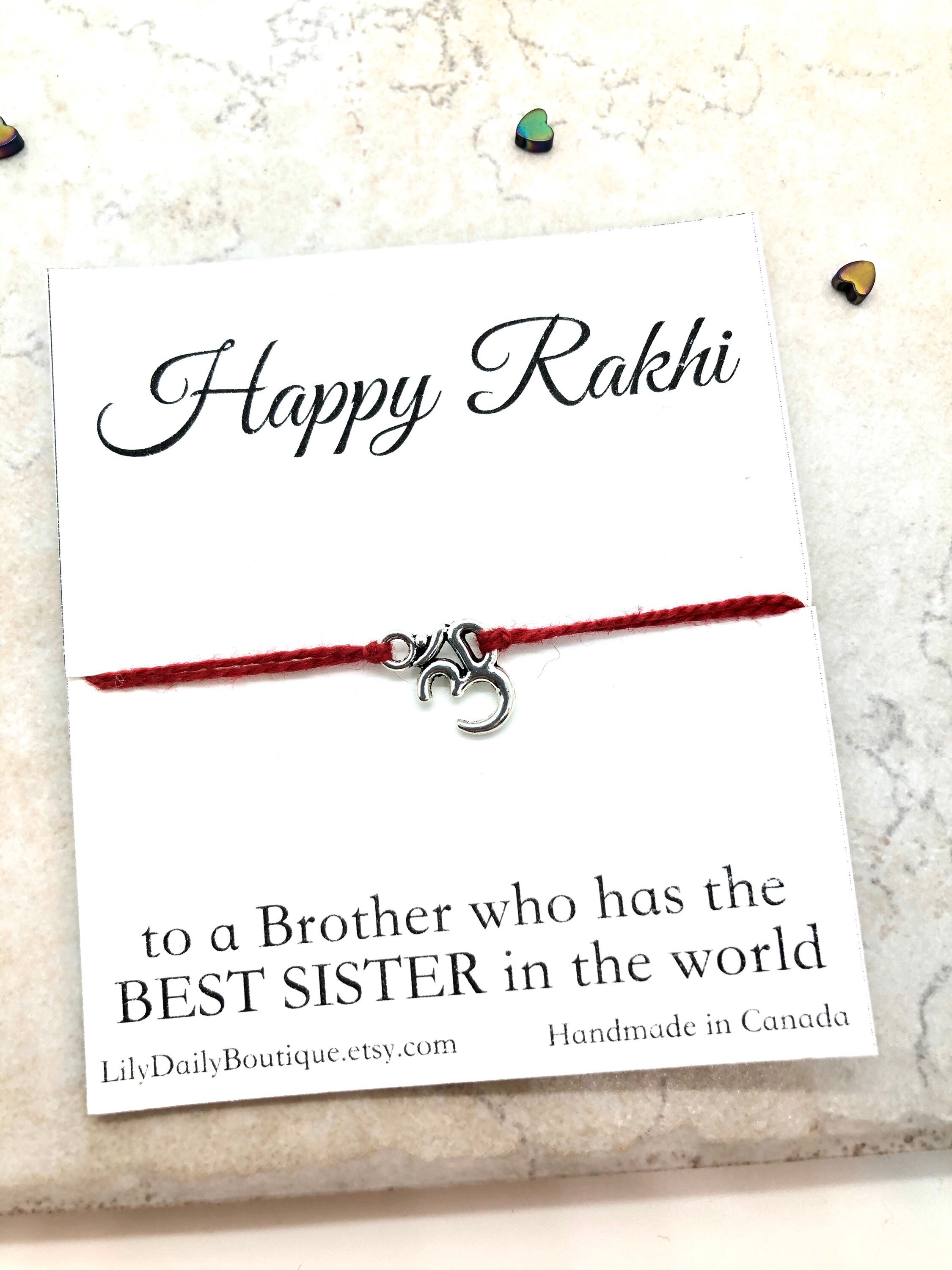 Raksha Bandhan Card PERSONALIZED Rakhi for Brother Rakhi | Etsy Canada