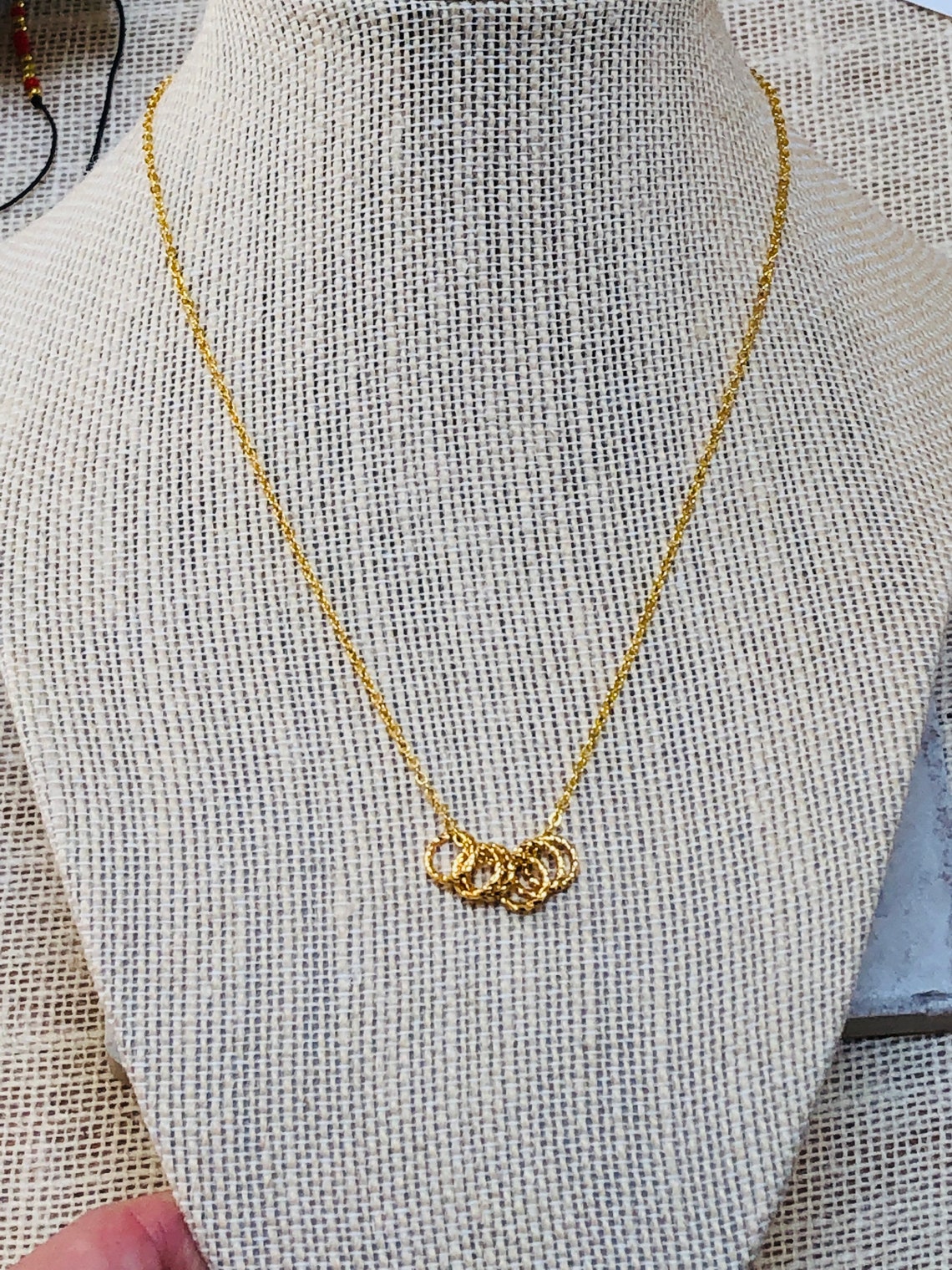 Sterling silver 6 rings for 6 decades 6 rings necklace 60th | Etsy