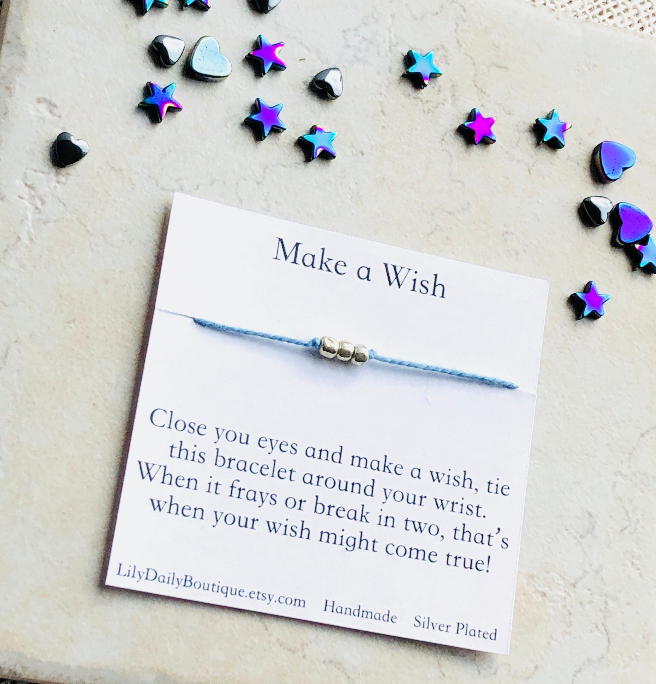 Wish Bracelet Karma Bracelet Make A Wish String Bracelet | Etsy