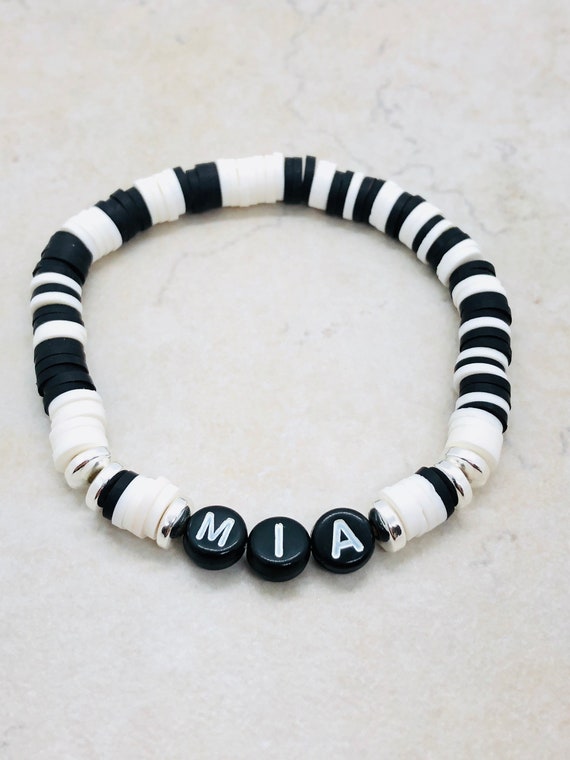 Beaded Name Bracelet Custom Friendship Letter Bead Bracelet - Etsy