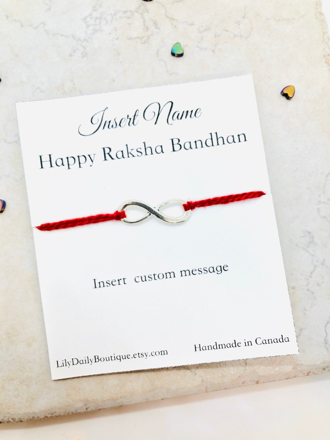 Silver Infinity Rakhi, Personalized RAKHI for Brother, Raksha Bandhan ...