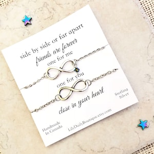 Best Friend Necklace for 2, Sterling Silver Infinity Necklace ...