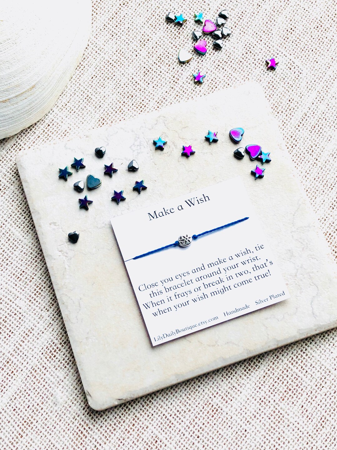 Flower String Bracelet, Make A Wish Bracelet, Best Friend Birthday ...