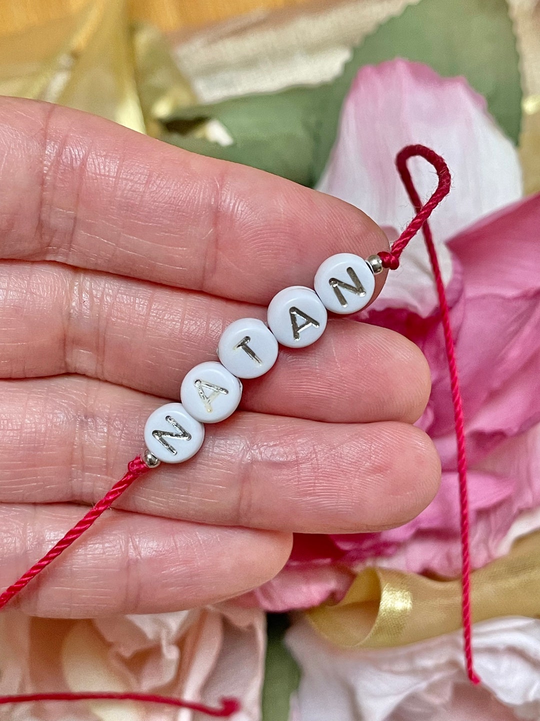 Rakhi Personal Name Beads, Handmade Rakhi Sets for Brother, Name Rakhi ...