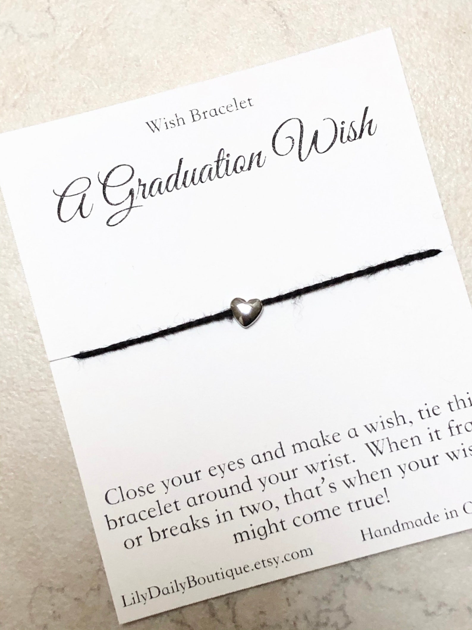 Graduation Wish Bracelet, Adopt a Senior High School Graduation Gift ...