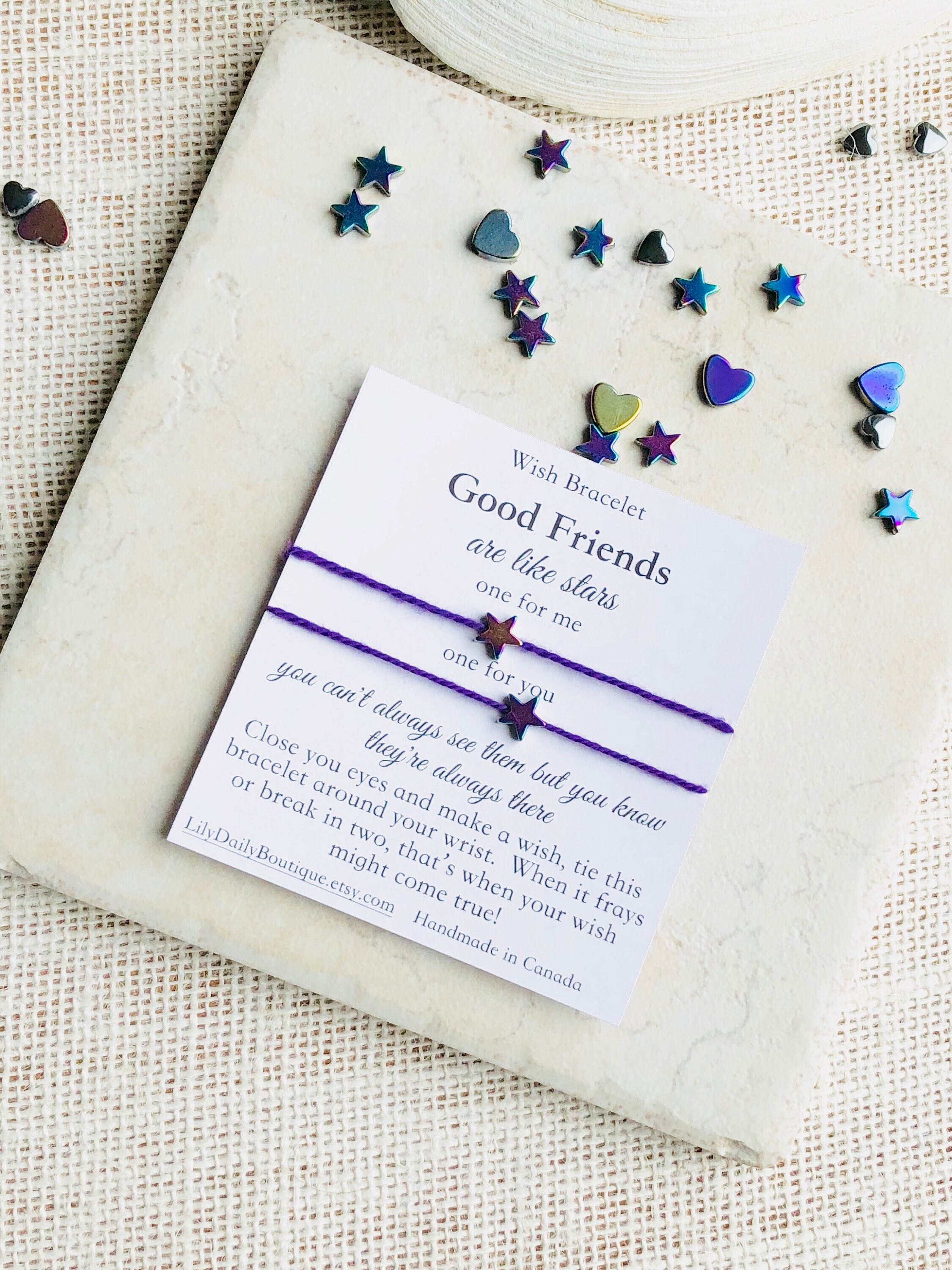 FRIENDS ARE LIKE Stars Best Friend Bracelet For 2 Celestial | Etsy
