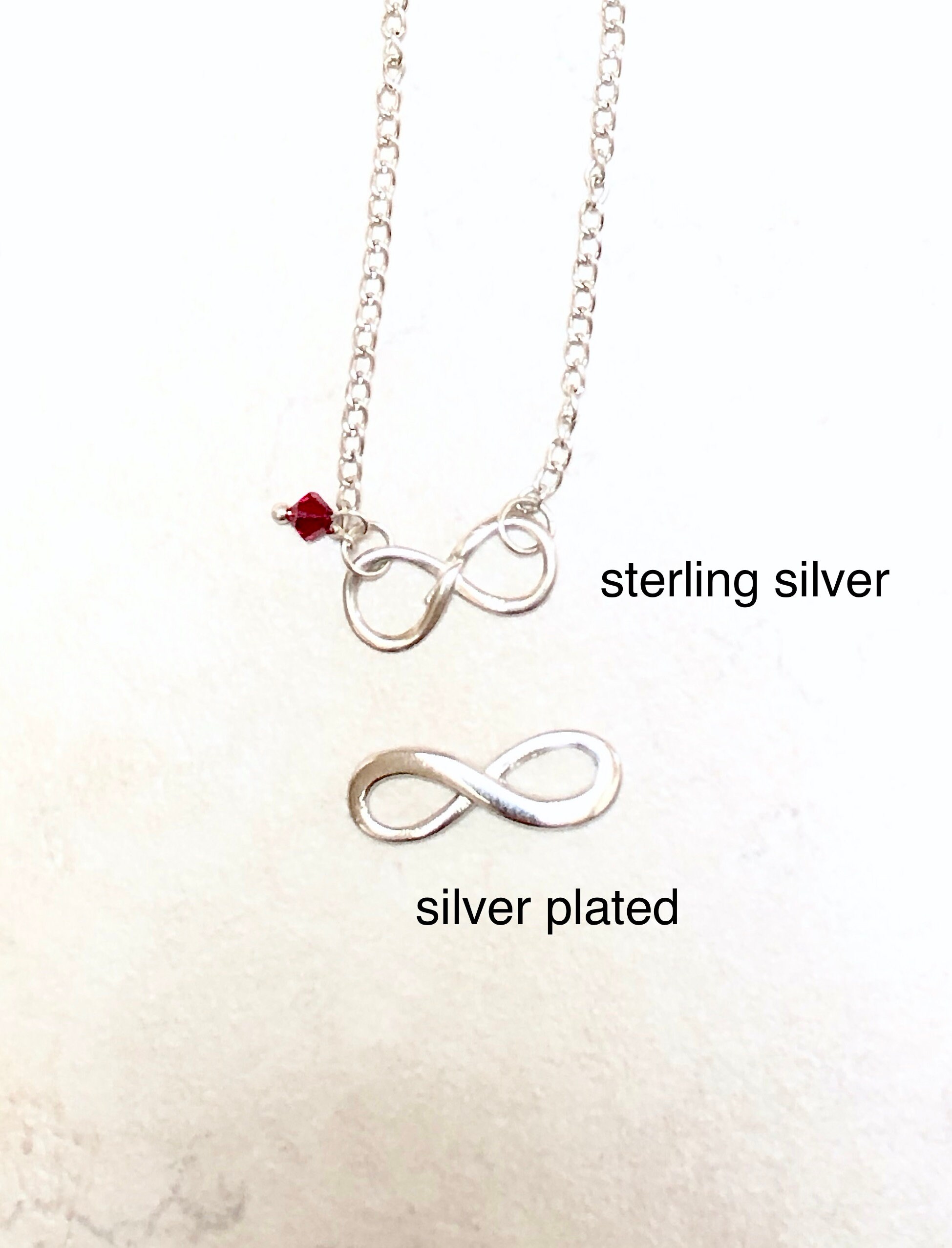 Best Friend Necklace for 2 Sterling Silver Infinity Necklace | Etsy